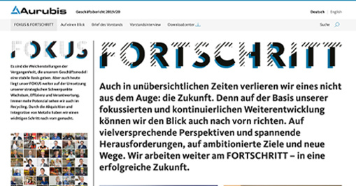 FOCUS & FORWARD - Aurubis Annual Report 2019/20